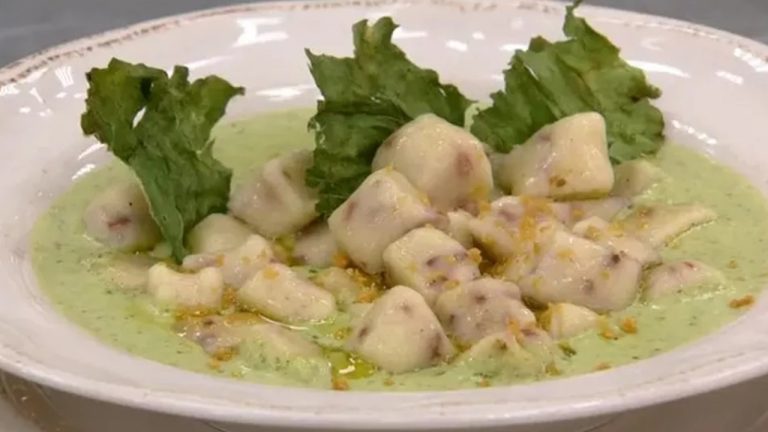 Receita de Nhoque de paio com molho de caldo verde da Ana Maria Braga ...